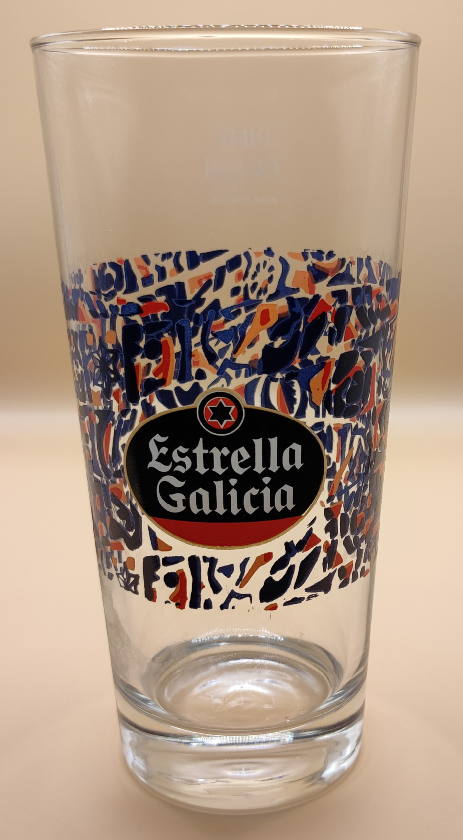 Estrella Galicia 2020 pint glass - Nicks Beer Glass Collection